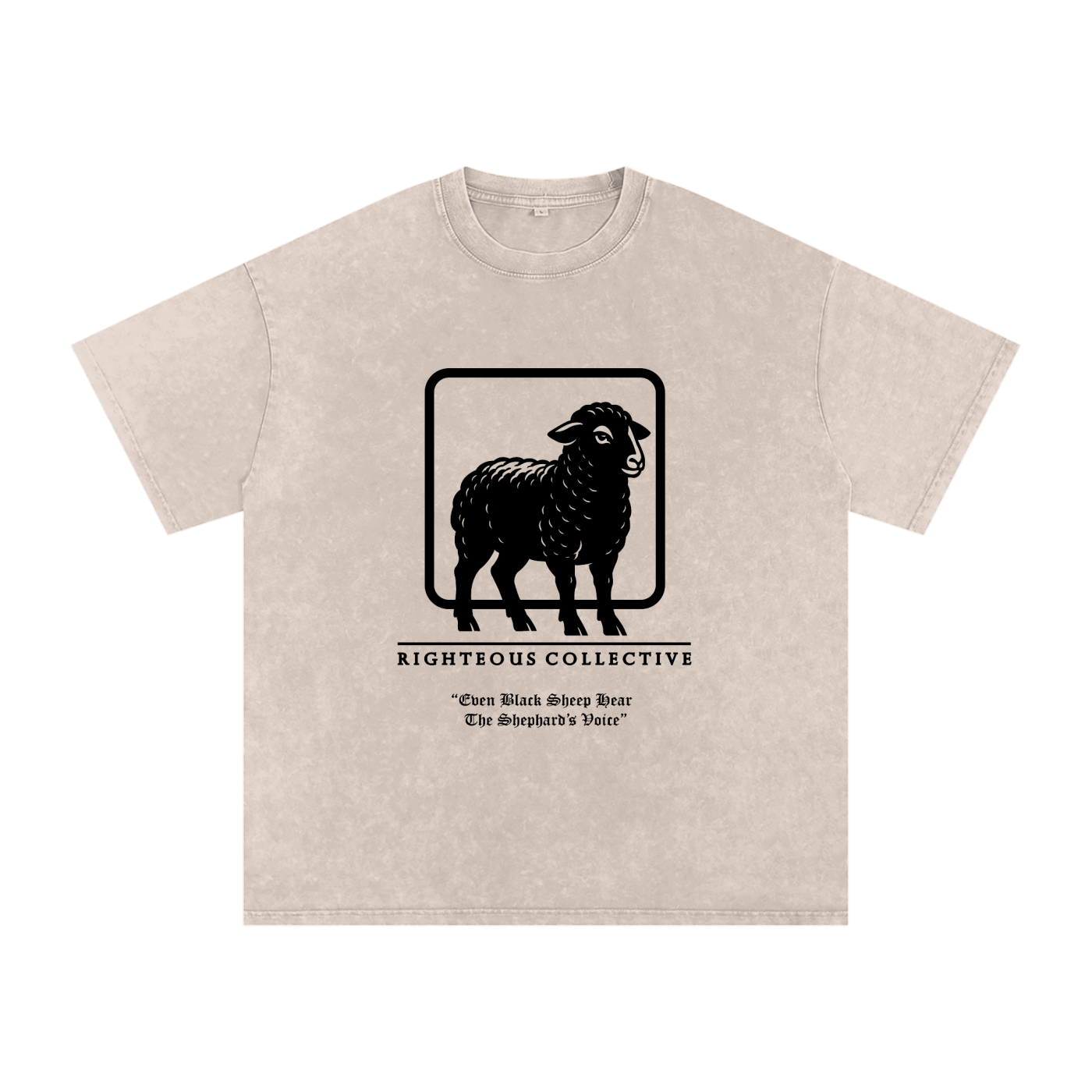 Black Sheep – 100% Cotton Tee in Desert Tan | The Righteous Collective